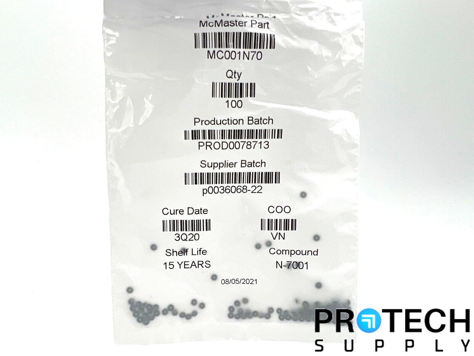 100/Pk McMaster MC001N70 O-Rings NEW – Protech Supply