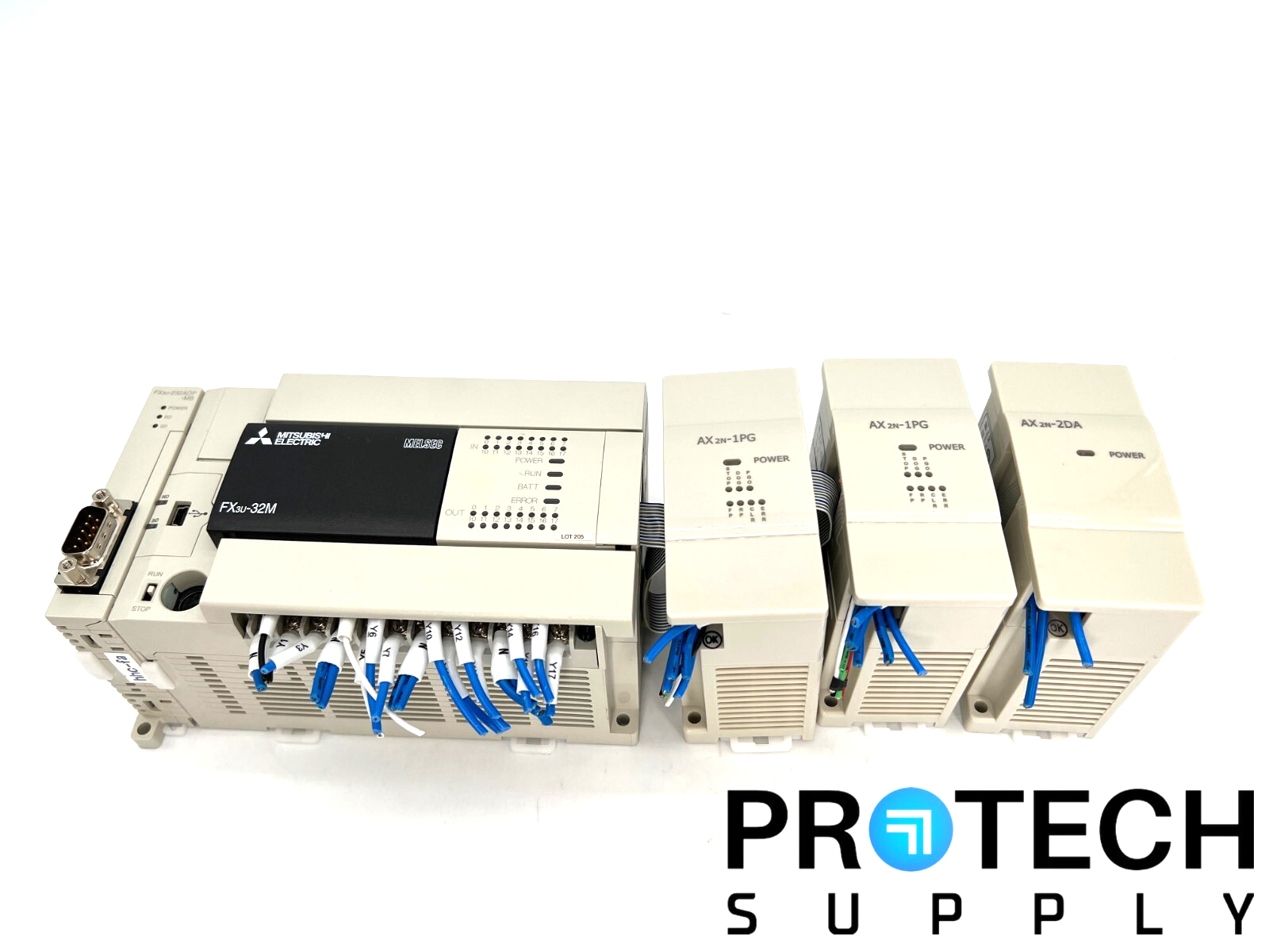 Mitsubishi MELSEC FX3U-32M CPU + AX2N-1PG Programmable Controller w/ W ...