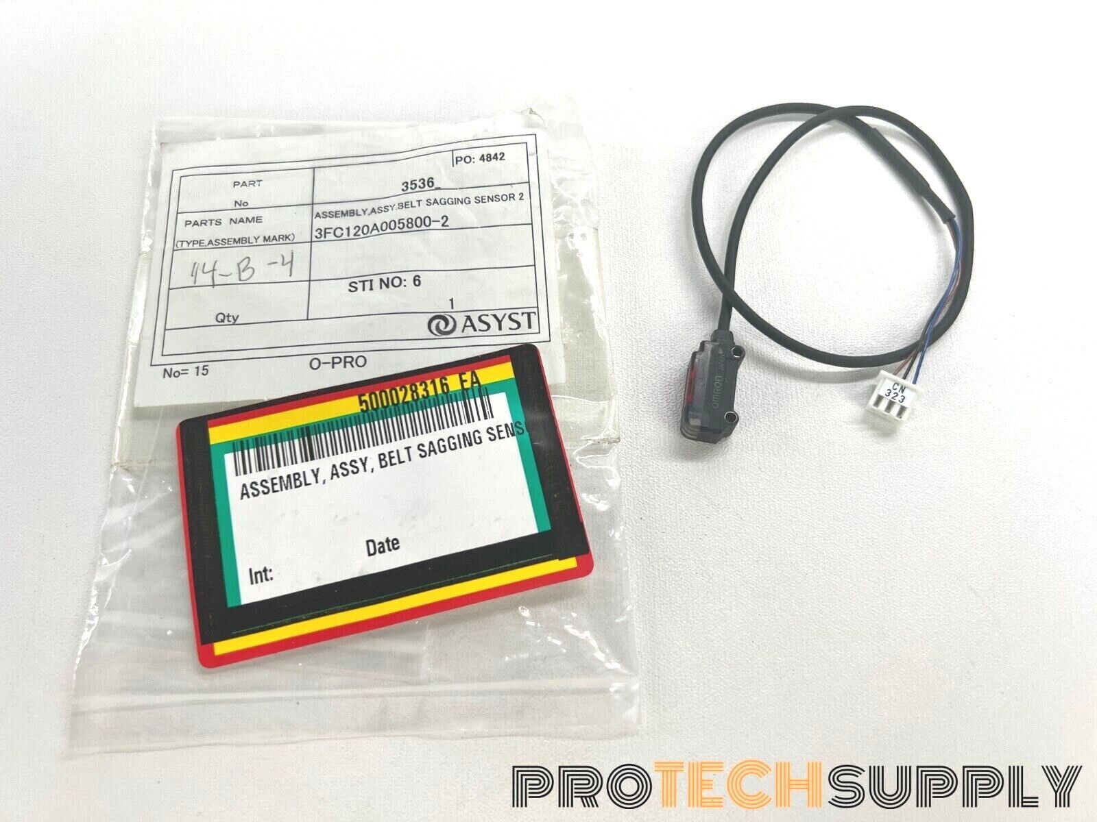 NEW Omron Asyst-Shinko Photoelectric Belt Sagging Sensor with WARRANTY ...