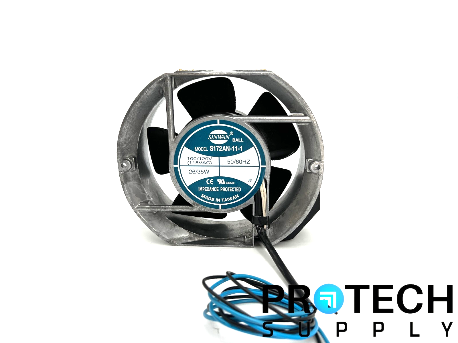 Sinwan S172AN-11-1 Aluminum Frame Fan 115VAC 26/35W 50/60Hz with WARRA ...