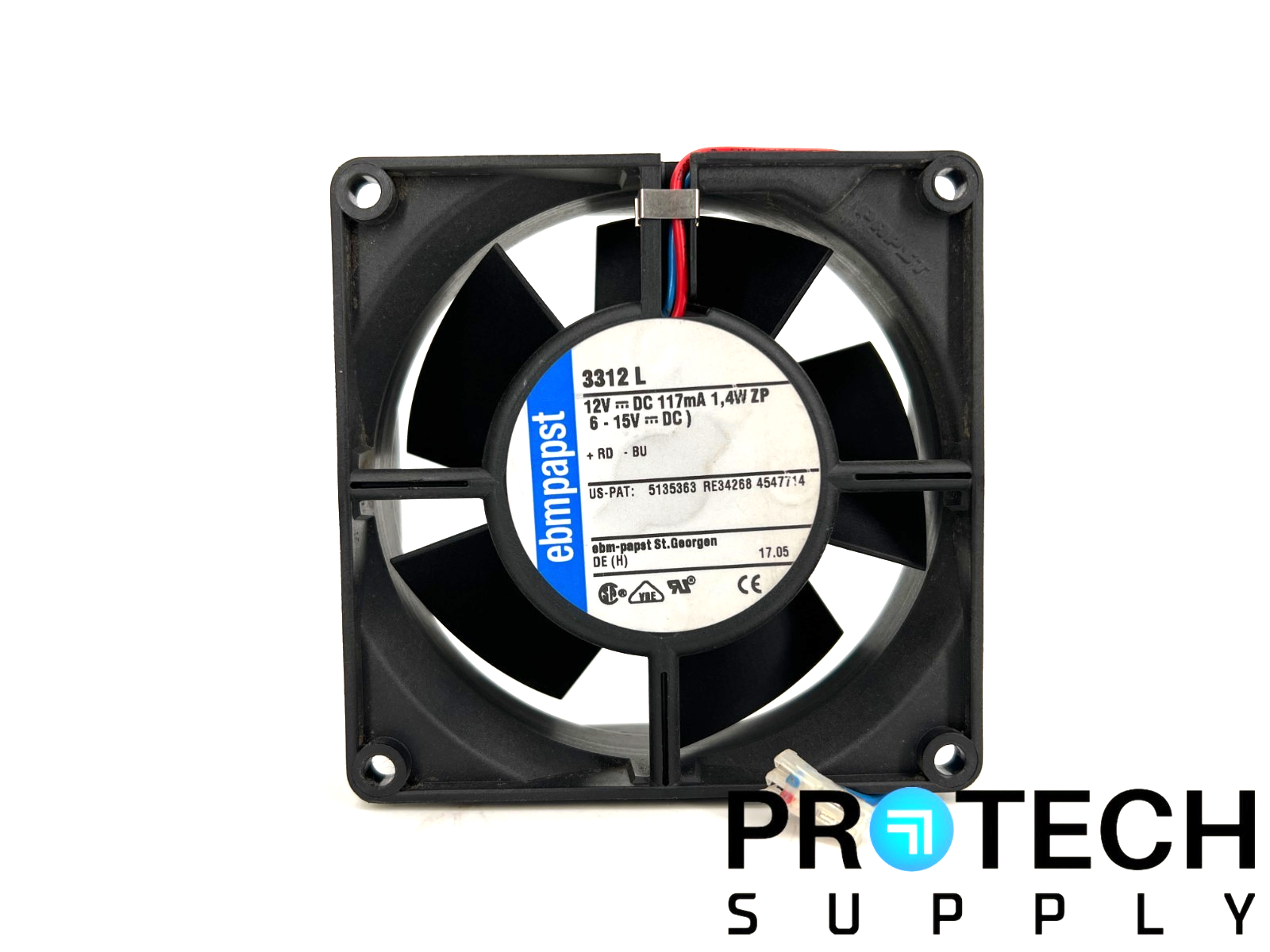 Ebmpapst 3312L Cooling Fan 12V DC 117mA 1.4W with WARRANTY – Protech Supply