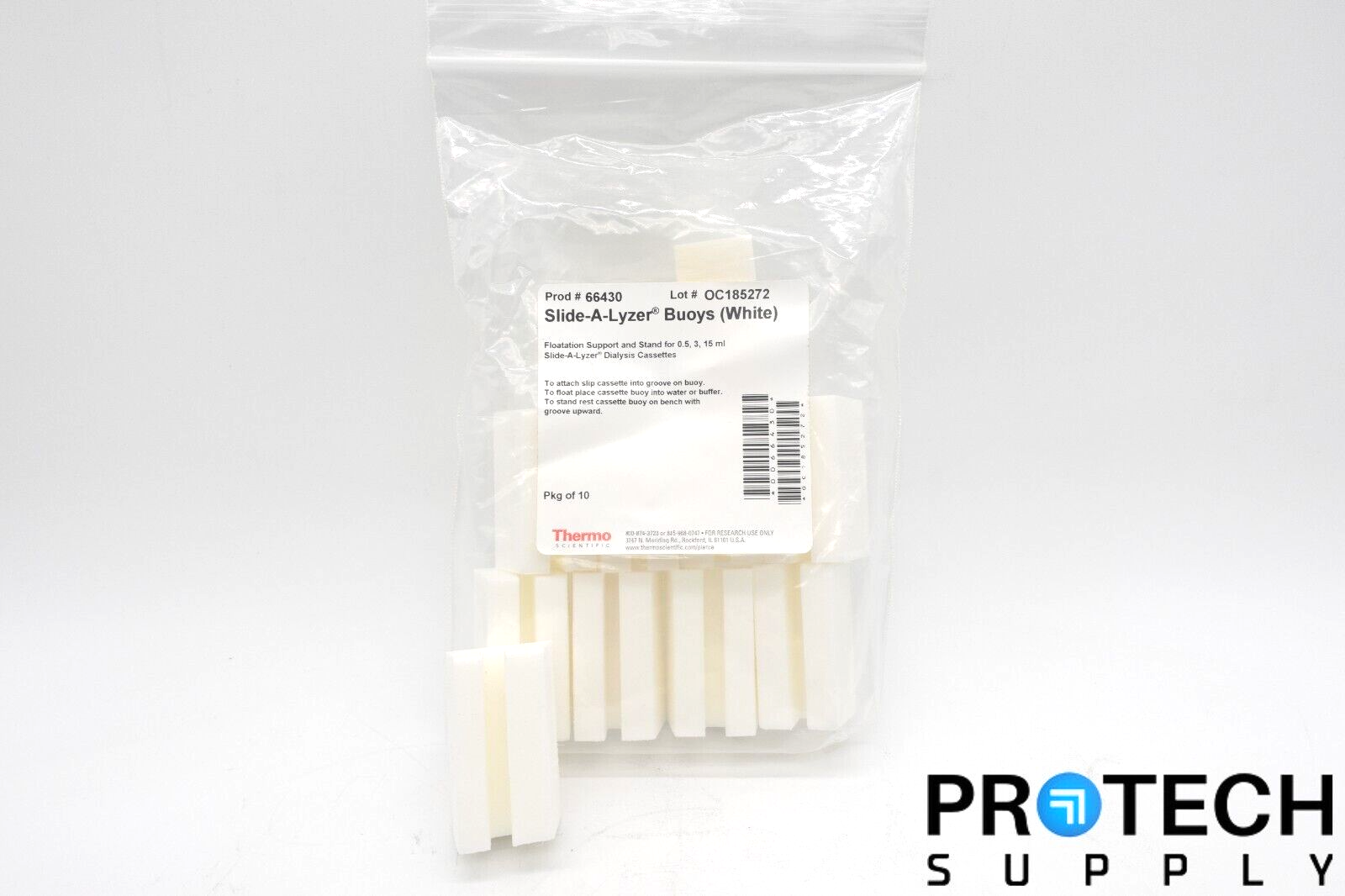 10/Pk Thermo Scientific 66430 Slide-A-Lyzer Float Buoy for 0.5-3 mL Ca ...