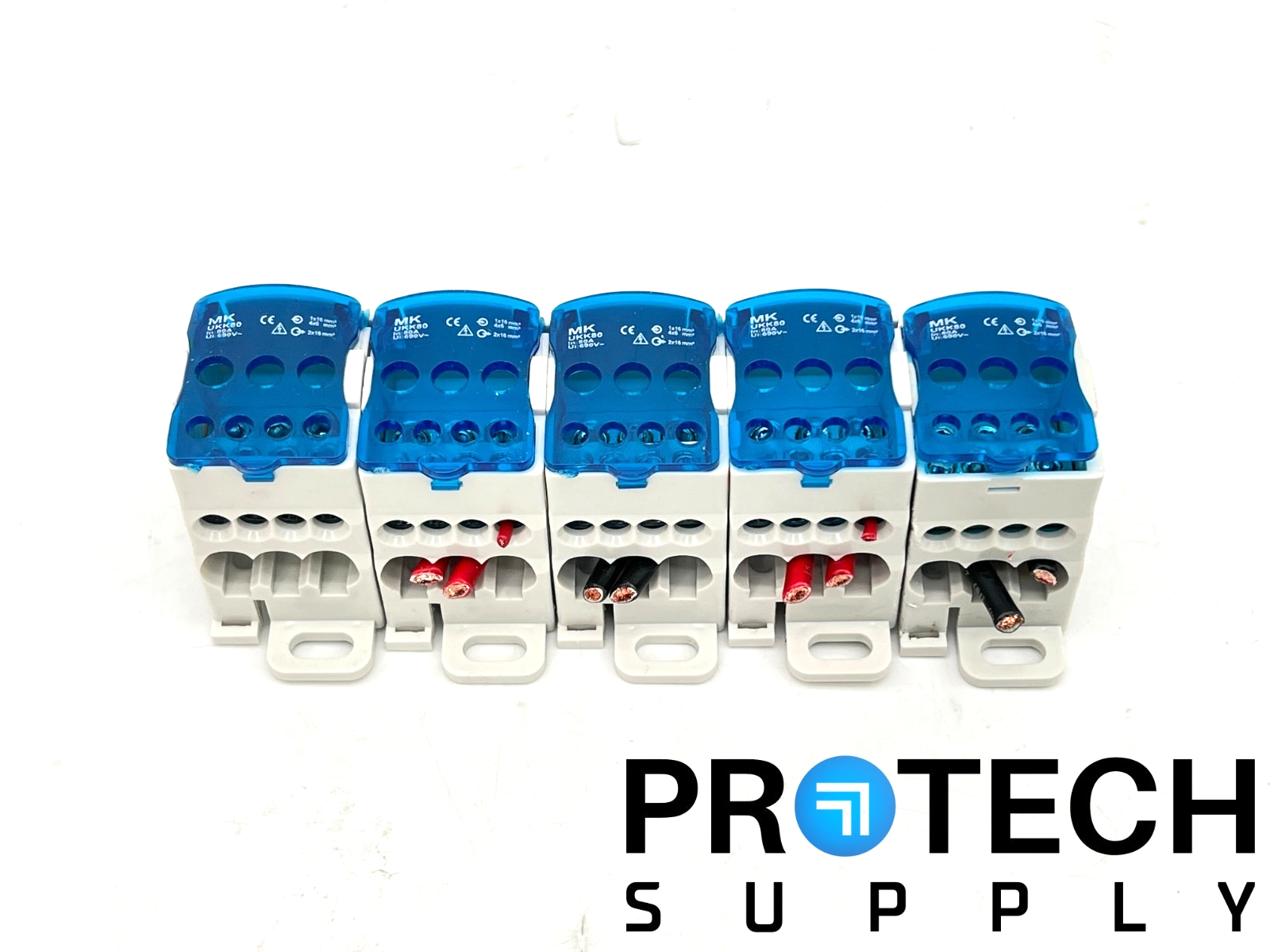 (Lot of 5) MK Electric UKK80 Unipolar Distribution Terminal Block with ...
